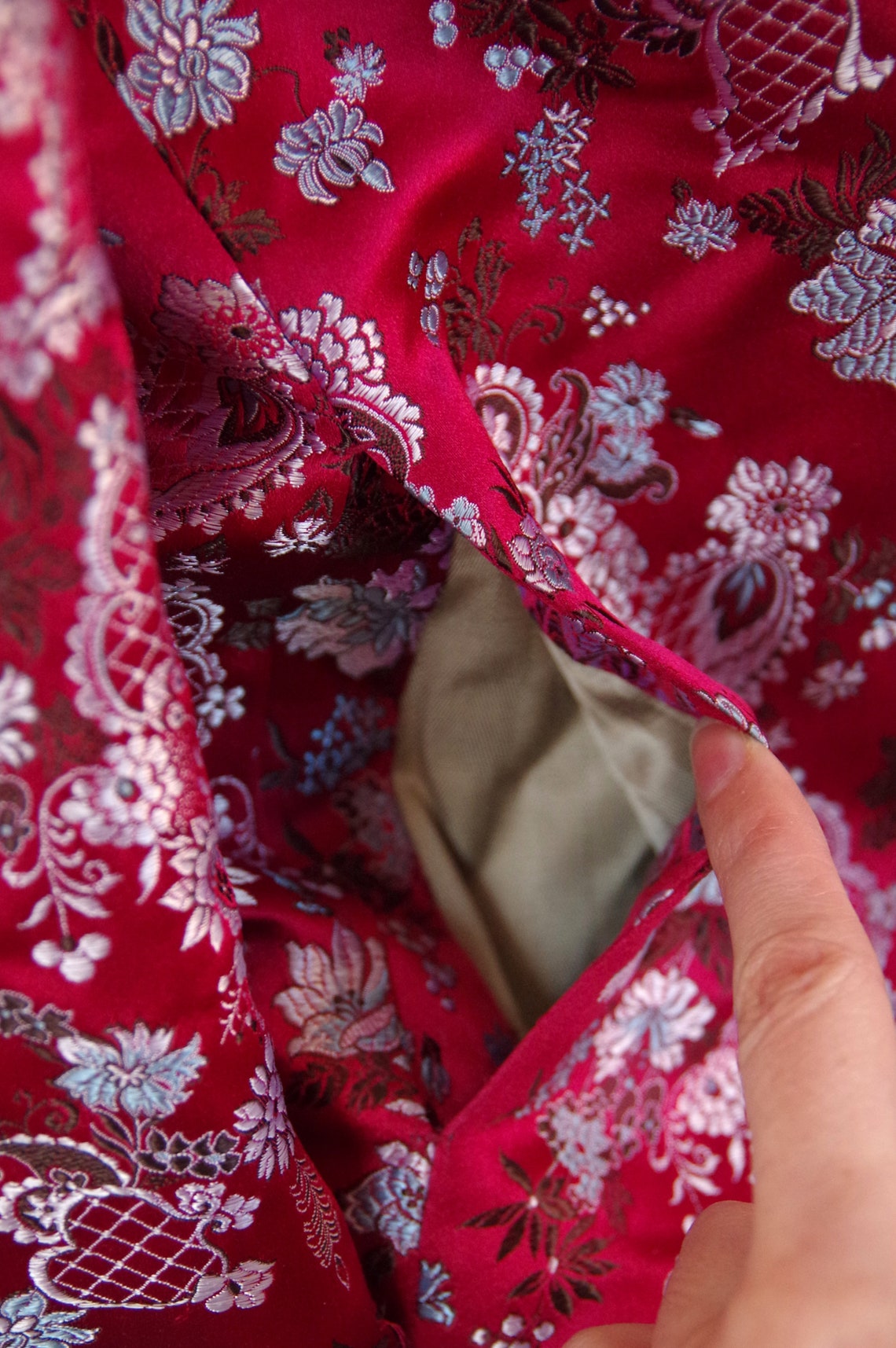 Traditional Chinese Padded Jacket Pink Silk Asian Jacket W/ | Etsy