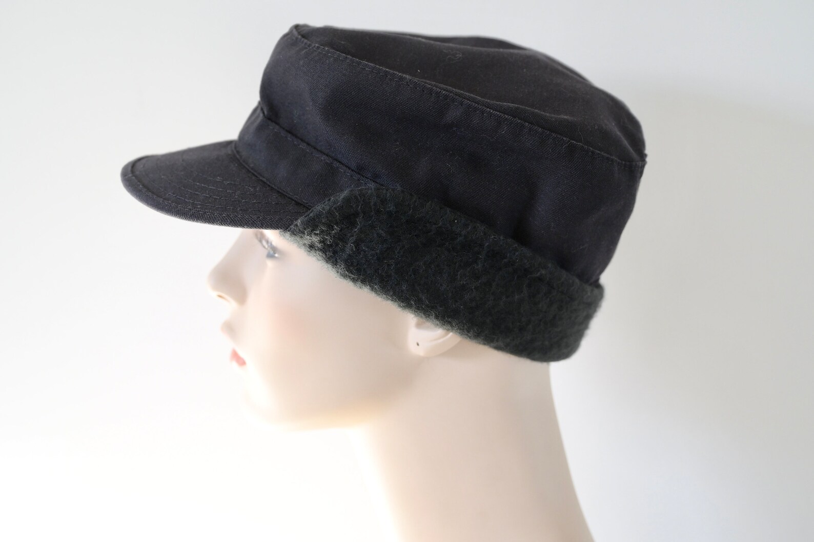 1989 US Military Black Combat Cap BDU W/ Ear Flaps Size - Etsy