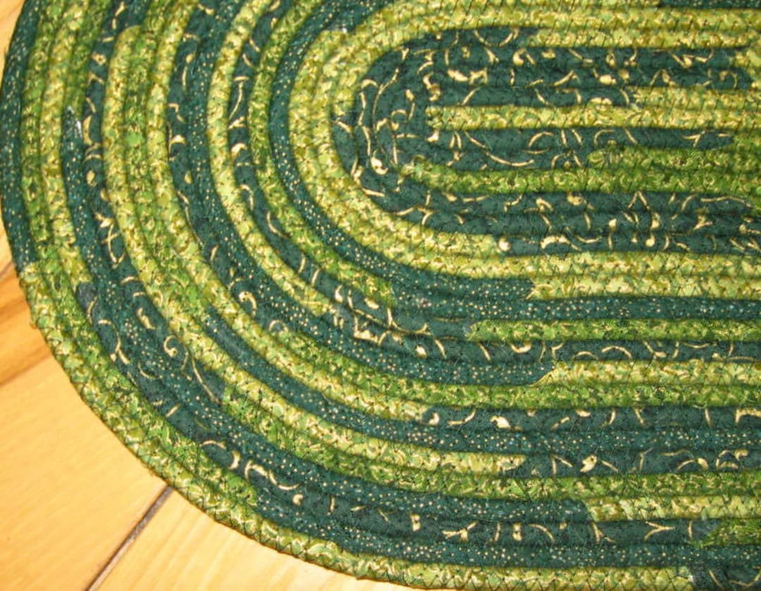 Quilted Table Runner Table Mat Green Metallic Home Decor - Etsy