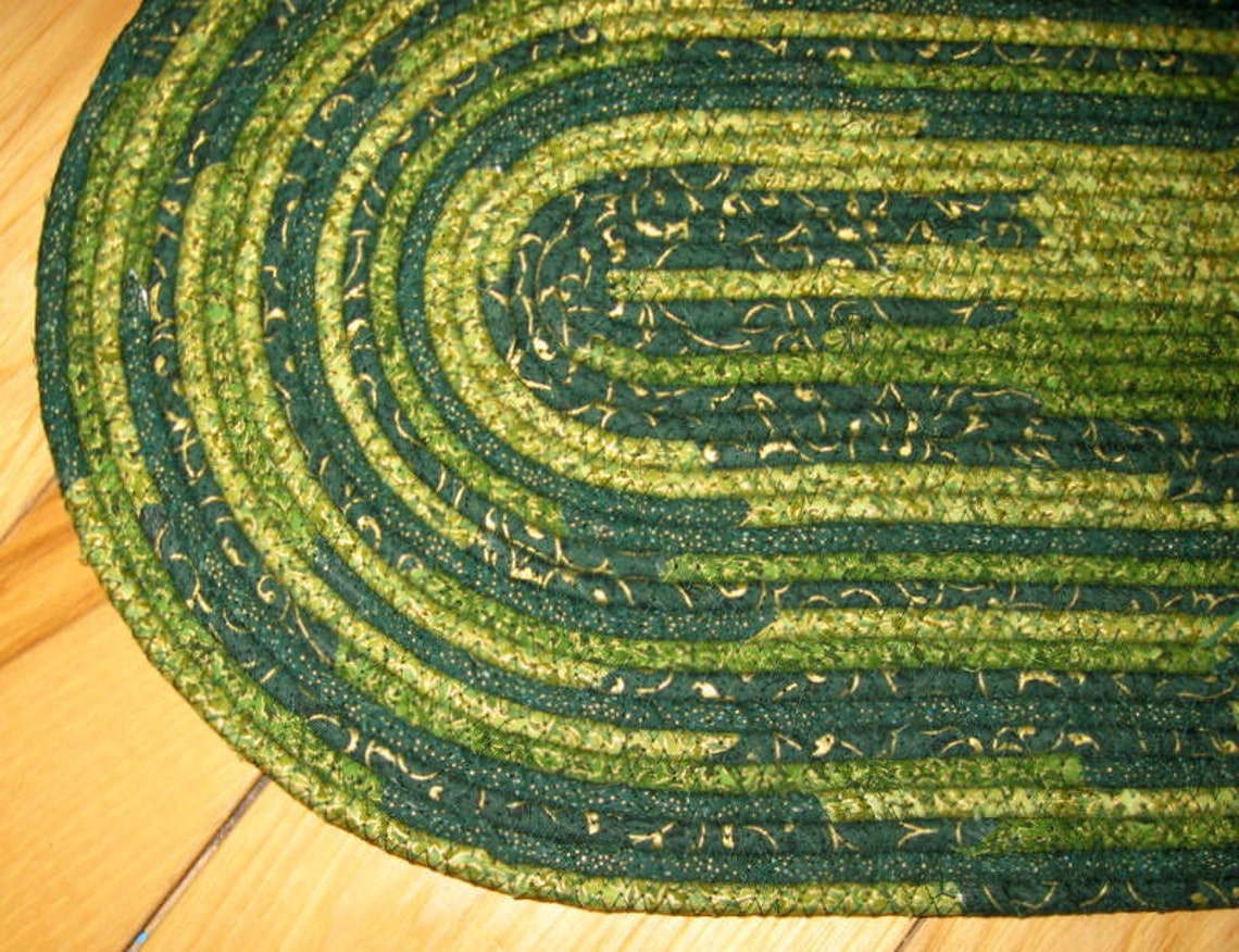 Quilted Table Runner Table Mat Green Metallic Home Decor - Etsy