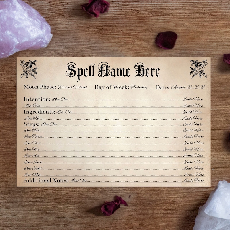 Printable Spells - Etsy