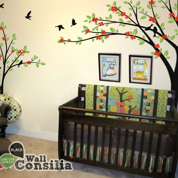Corner Tree Decal - Etsy
