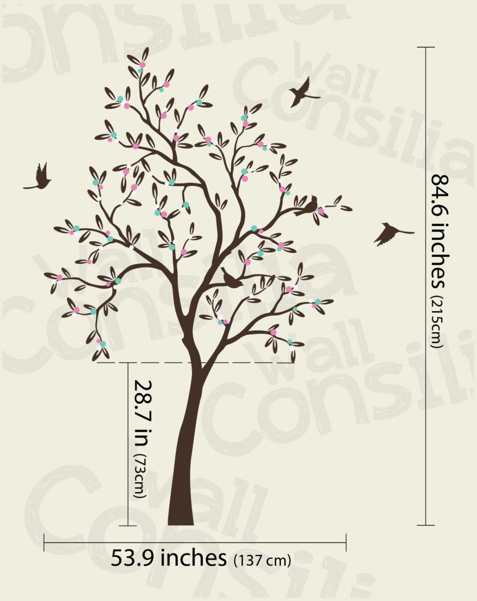 Baby Nursery Tree Wall Decal Wall Sticker Tree Wall Decal - Etsy