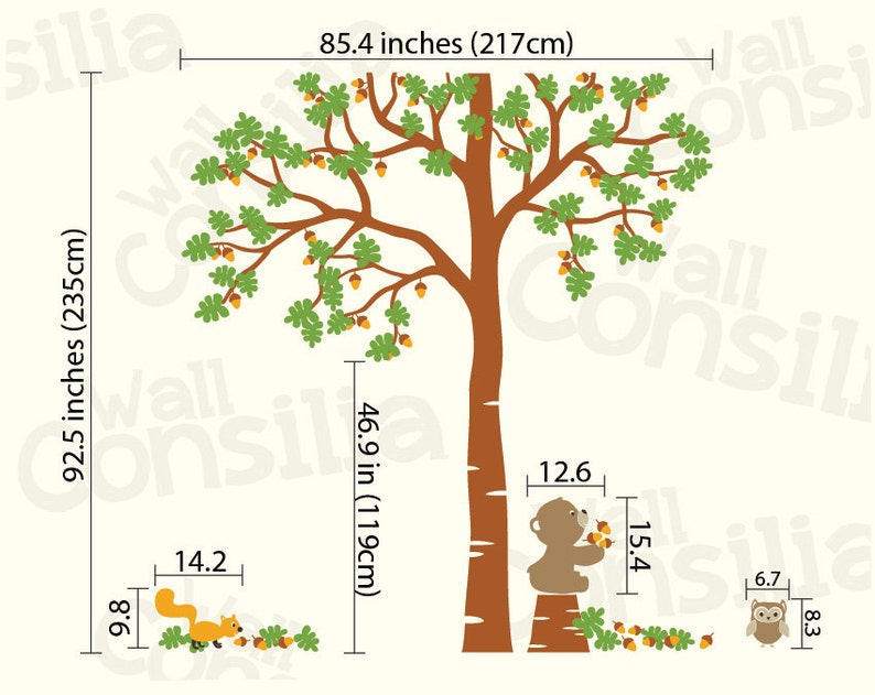 Baby Nursery Tree Wall Decal Tree Decals Tree Wall Decal With - Etsy