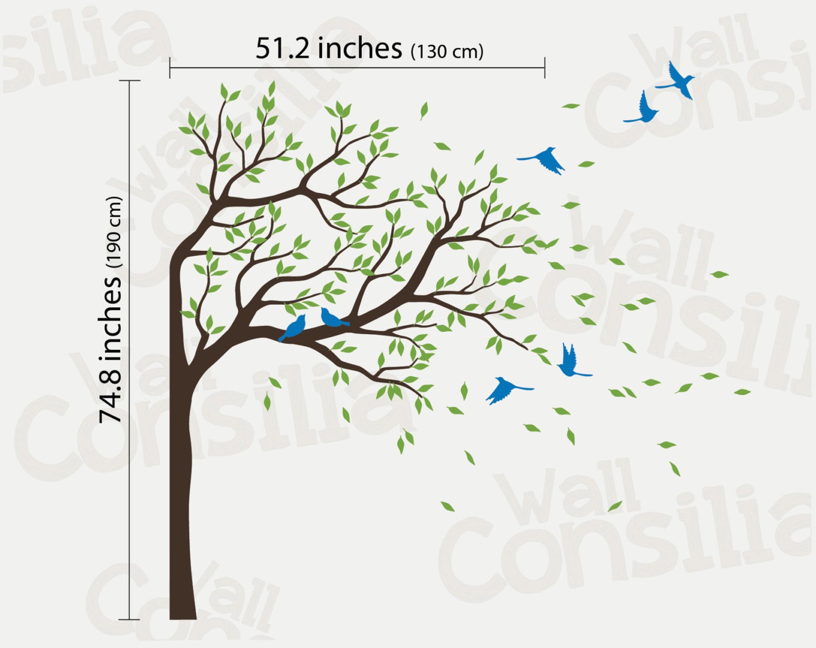 White Tree Wall Decal Nursery Wall Decoration Tree Wall Decals Etsy
