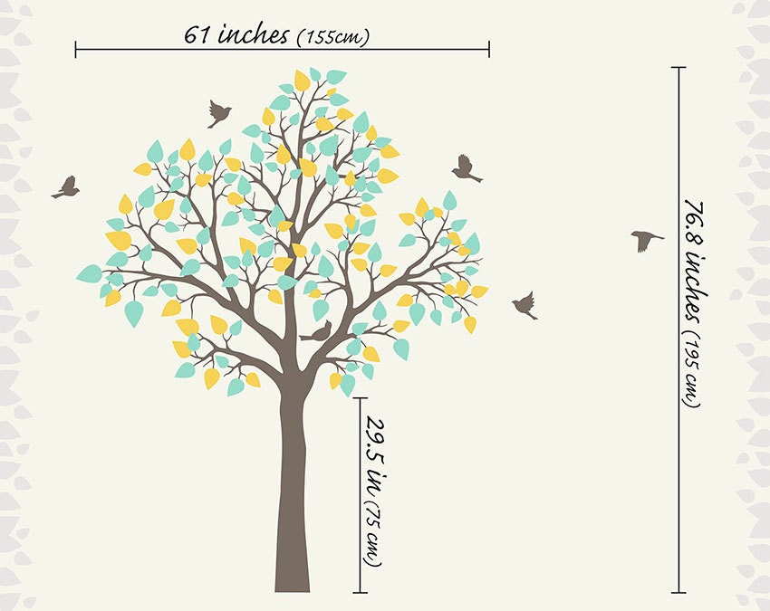 Baby Nursery Tree Wall Decal Wall Sticker Tree Wall Decal | Etsy