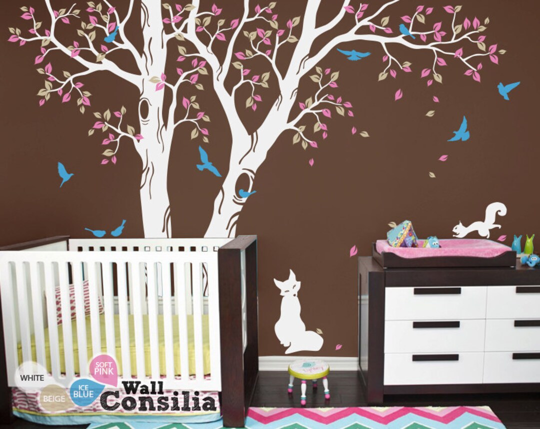 Baby Nursery Wall Decals - Tree Wall Decal - Tree Decal Wall Mural ...