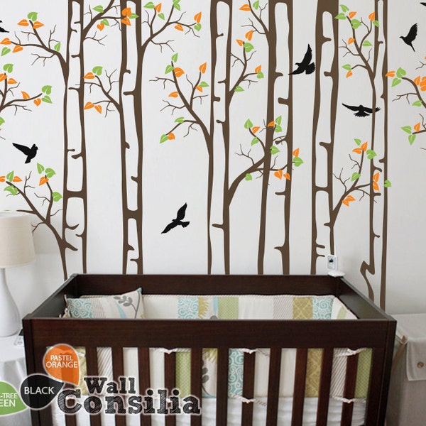 Birch Wall Decal - Etsy