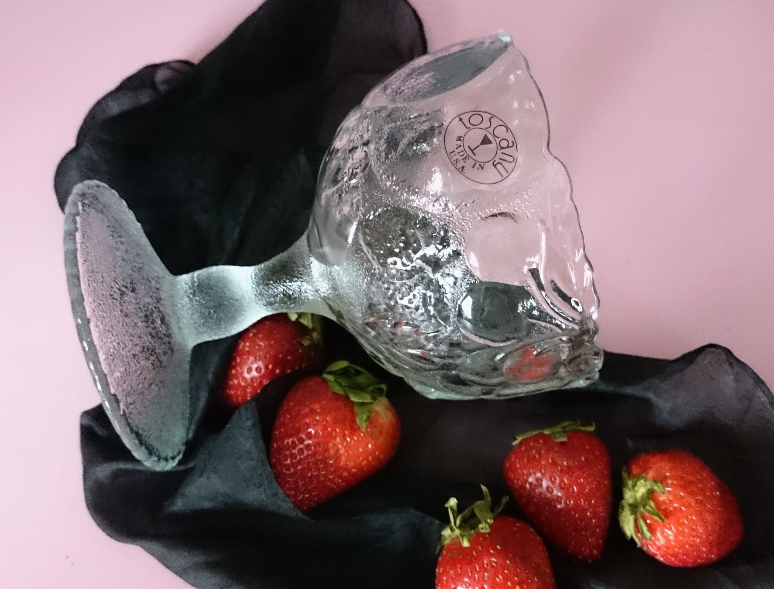 Home & Living Dining & Serving Vintage Glass Fruit Footed Bowl Fruit ...