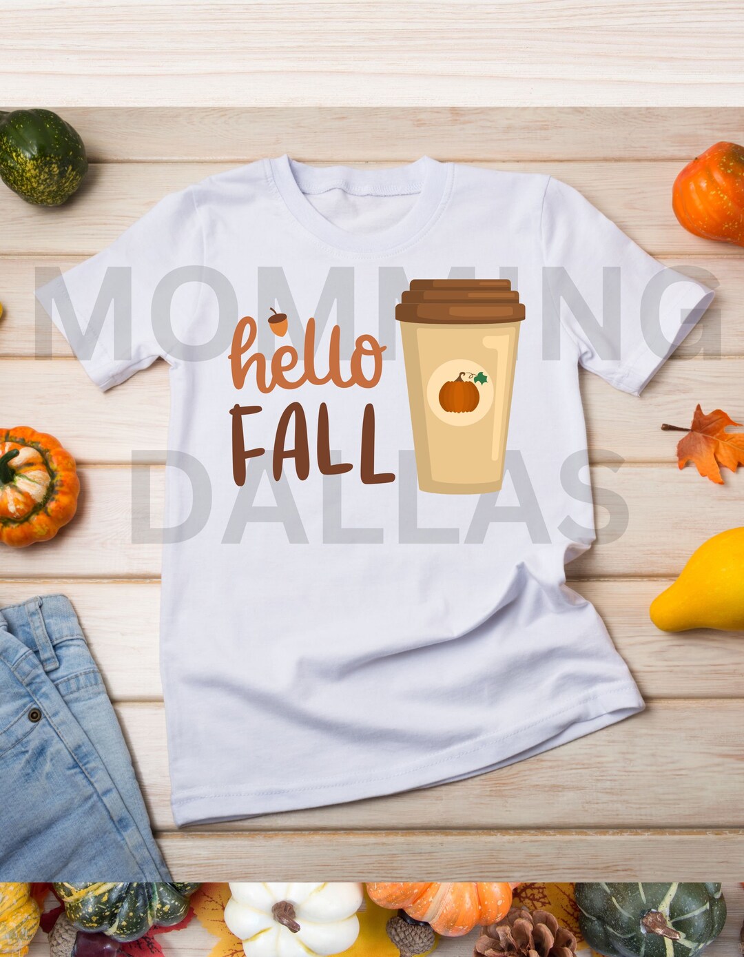 Hello Fall Latte Png, SVG Pdf, Sublimation Pumpkin Spice - Etsy