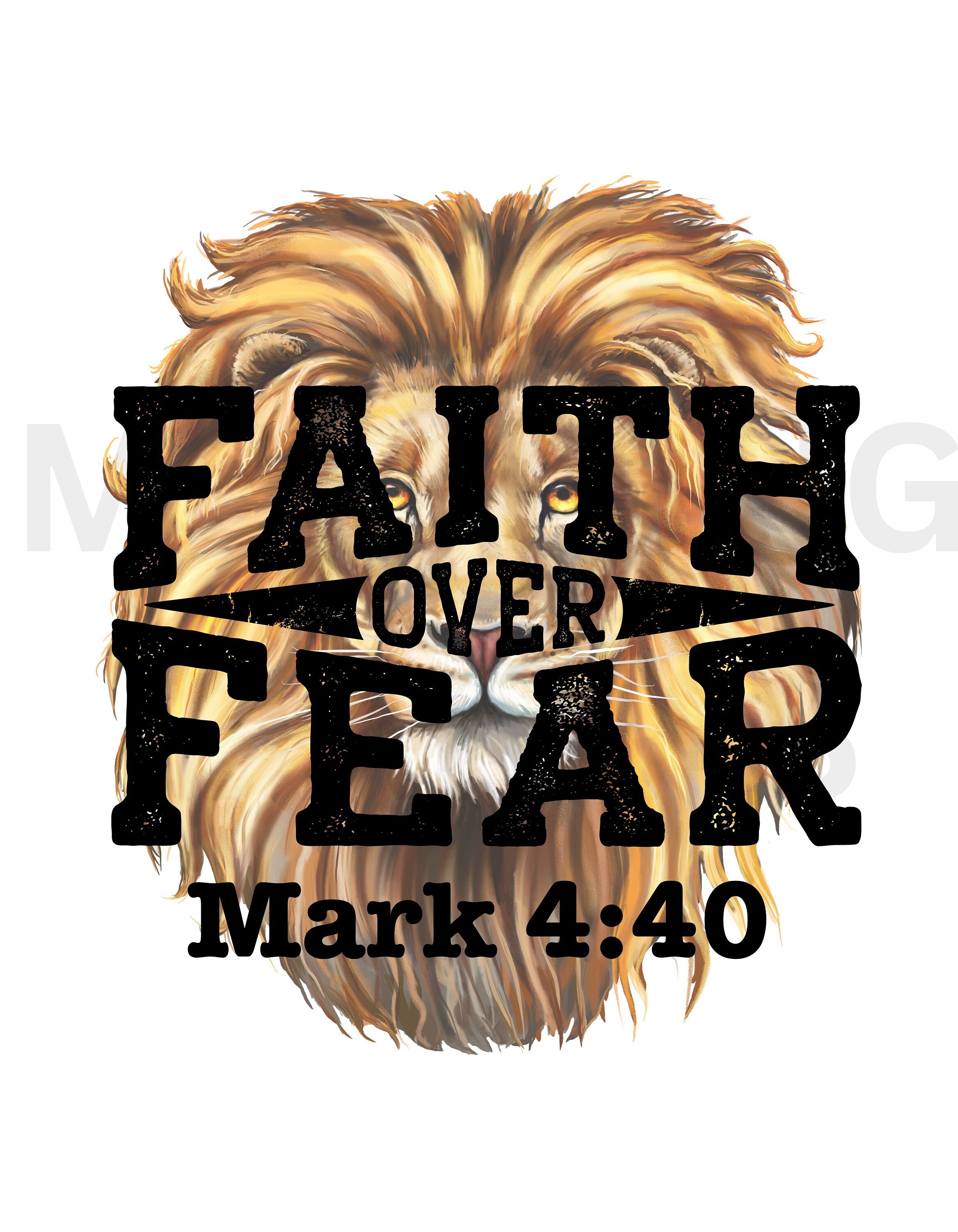 Faith Over Fear Lion, Png, SVG Pdf, Sublimation Download - Etsy