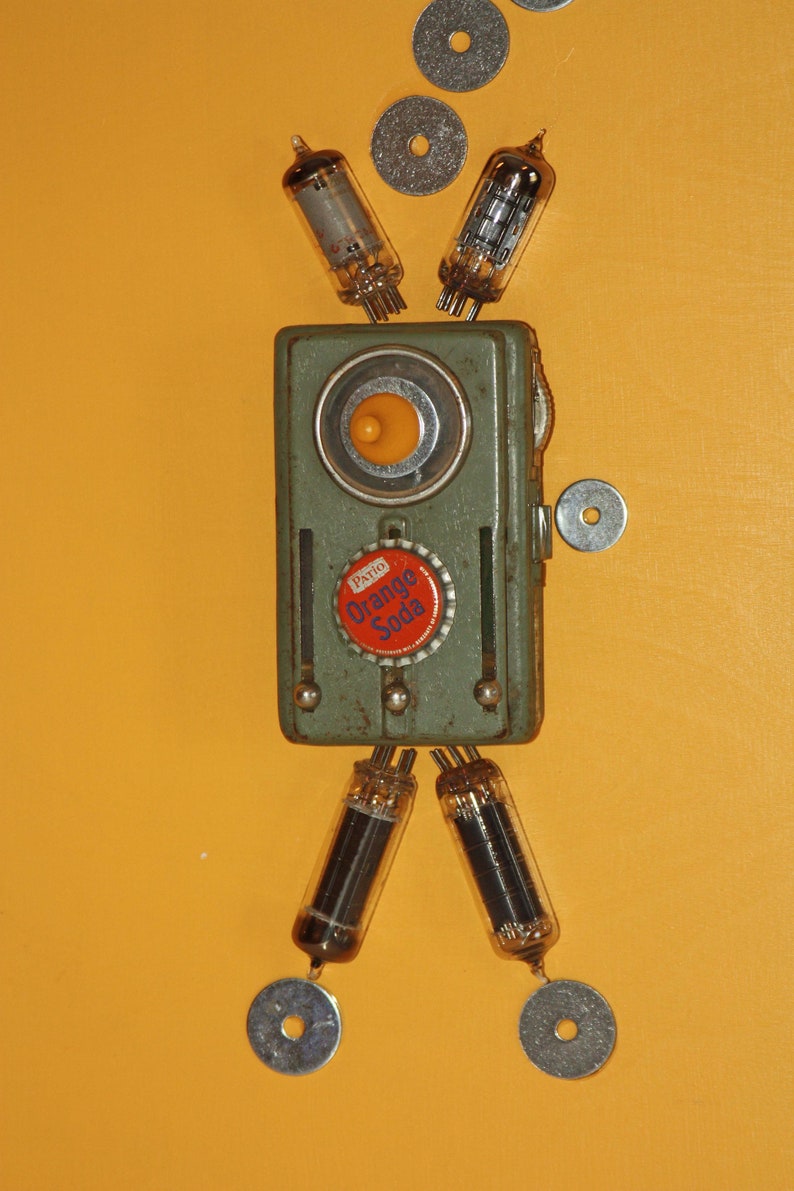 Repurposed Robot Flashlight Man Steam Punk Soldier Wall - Etsy