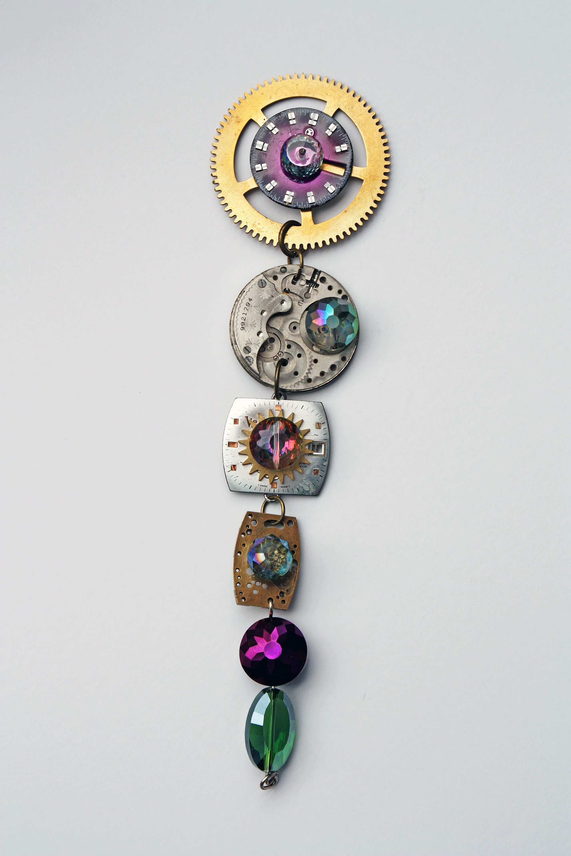 Watch Parts Christmas Decoration Ornament / Sun Catcher With Purple ...