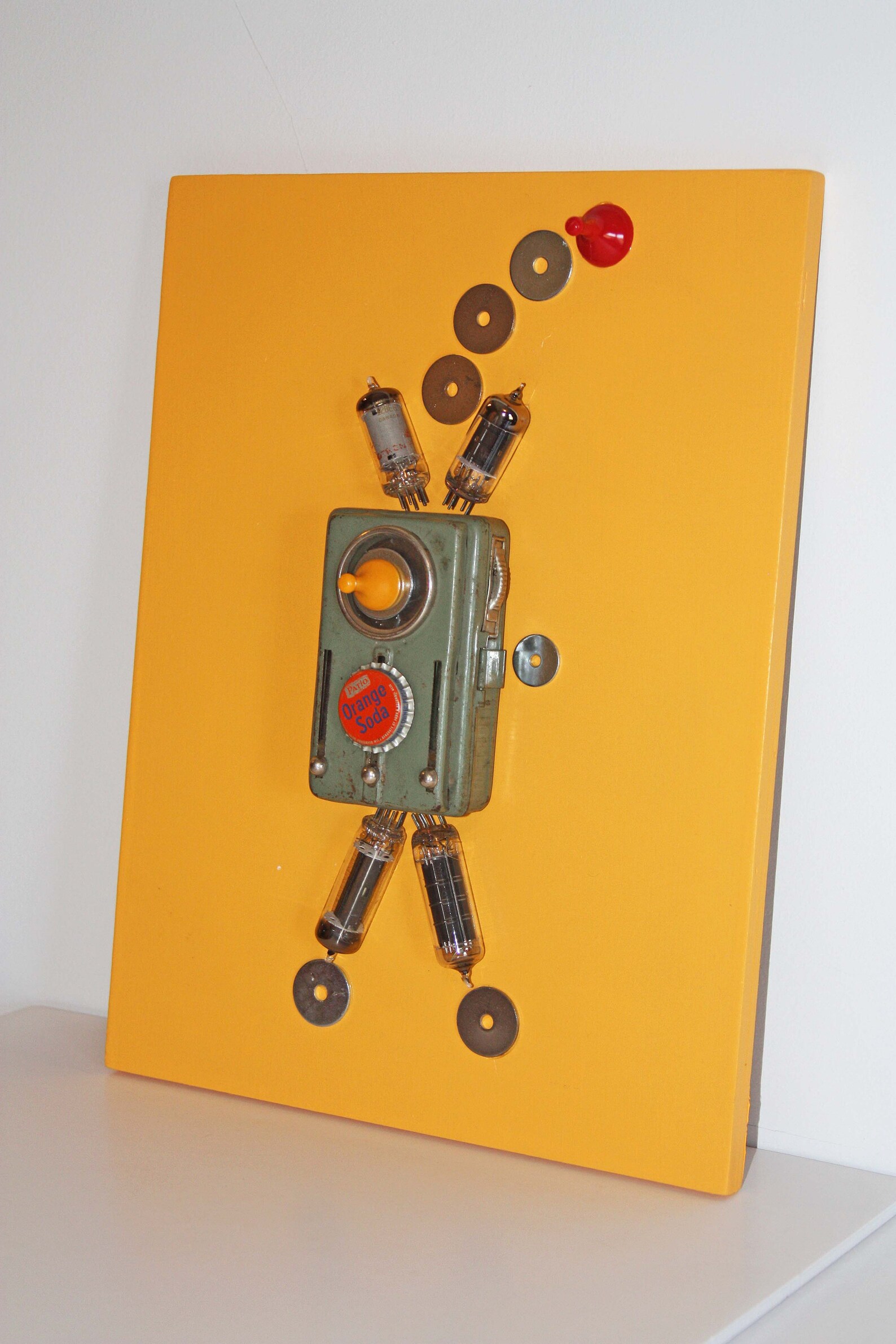 Repurposed Robot Flashlight Man, Steam Punk Soldier, Wall Plaque Art ...