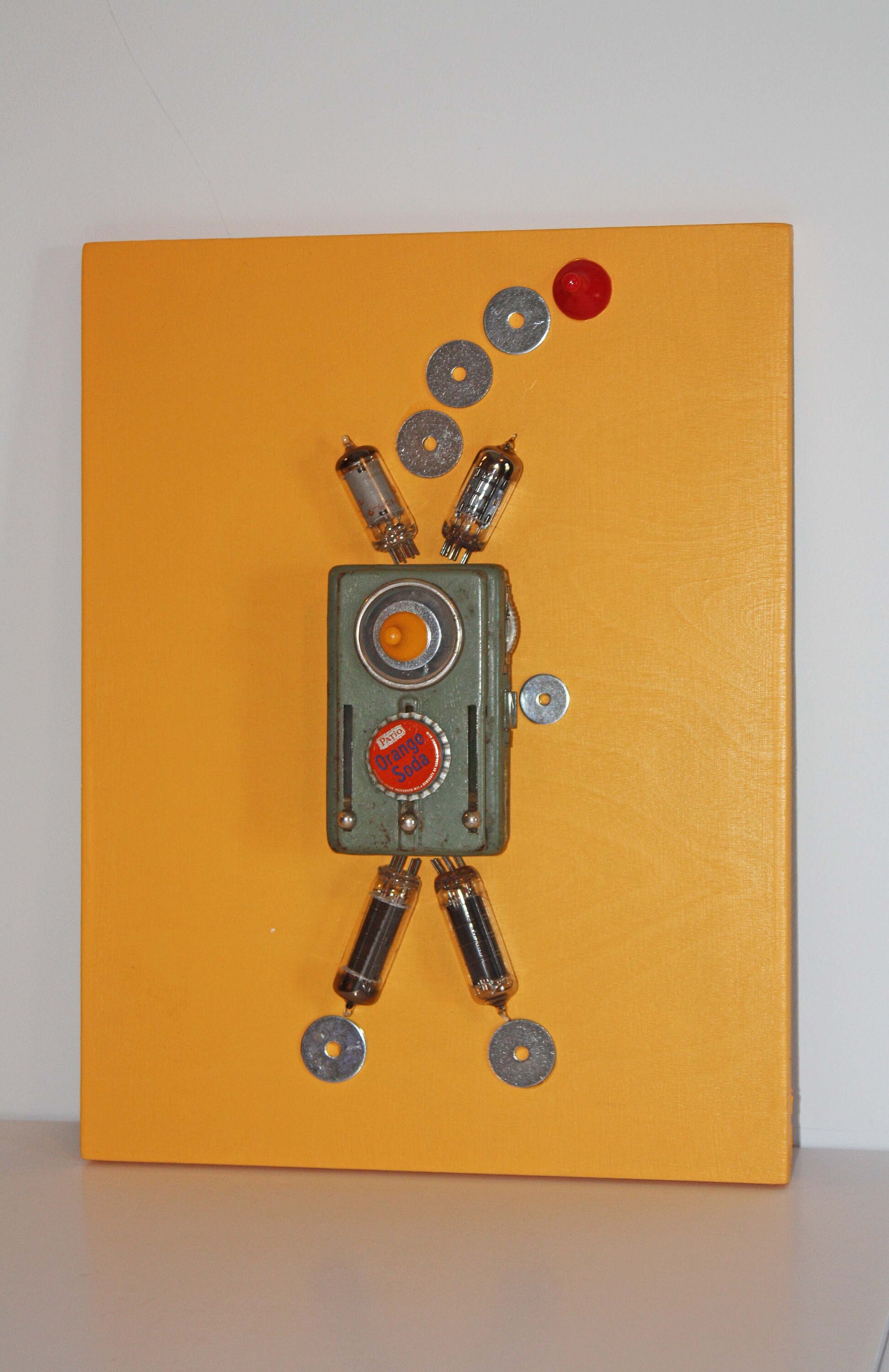 Repurposed Robot Flashlight Man, Steam Punk Soldier, Wall Plaque Art ...