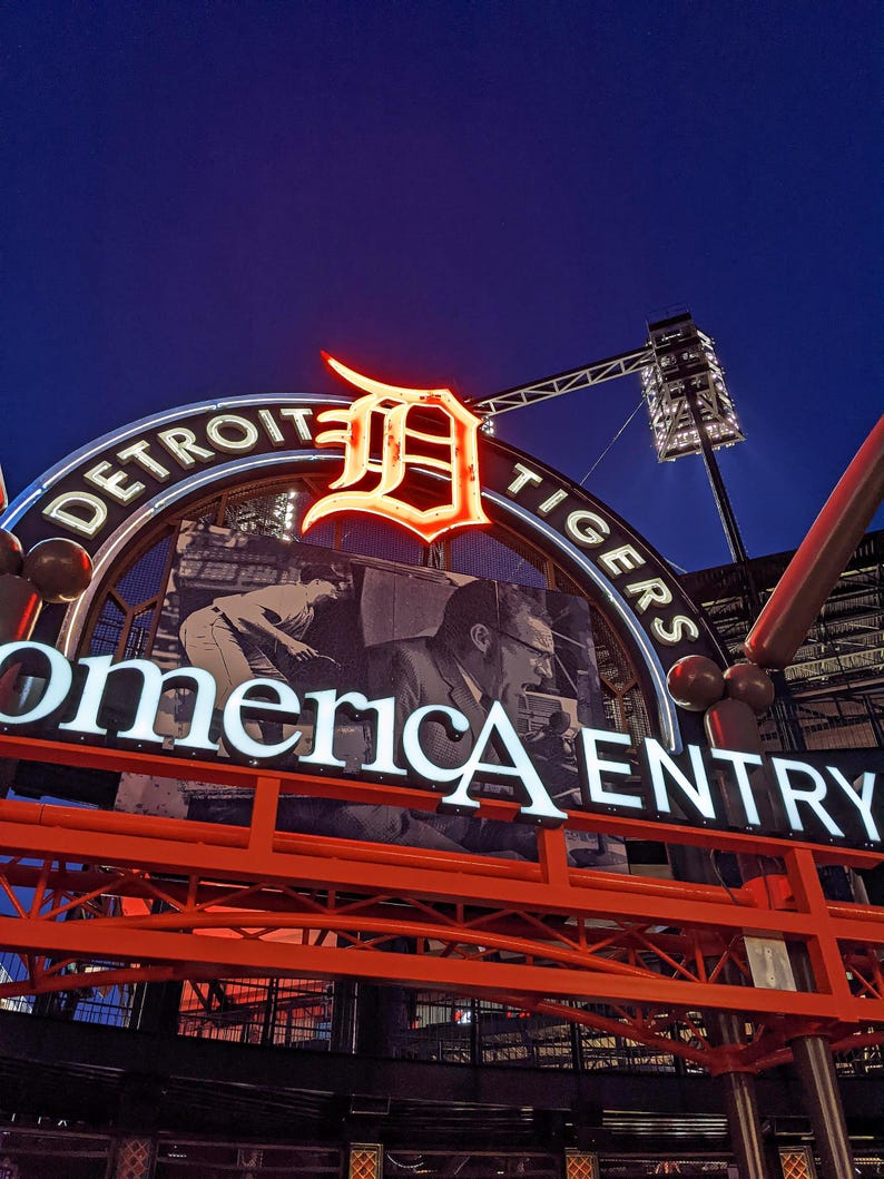 Comerica Park - Detroit Tiger Baseball Stadium Color Photograph at ...