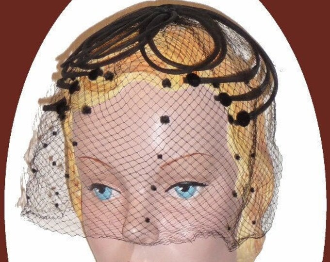 1950's Netted Cocktail Cap!! - Etsy