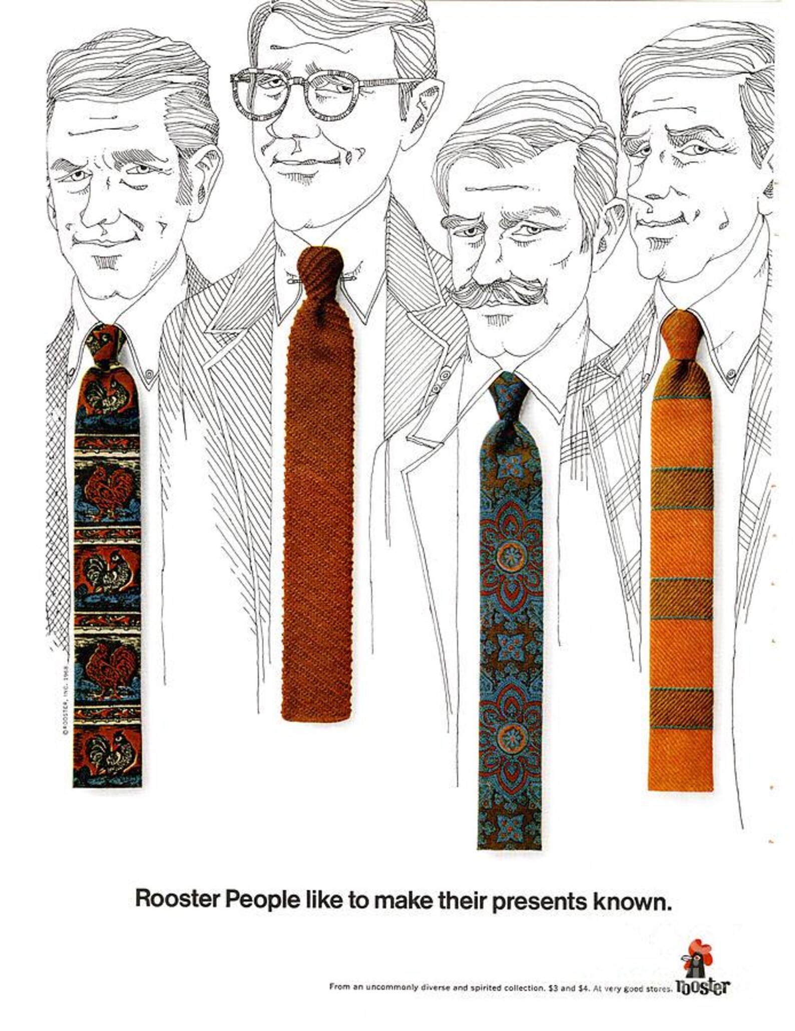 NEW!! Various 1960's Squared End Ties in Rayon, Wool, Silk, Dacron! You ...