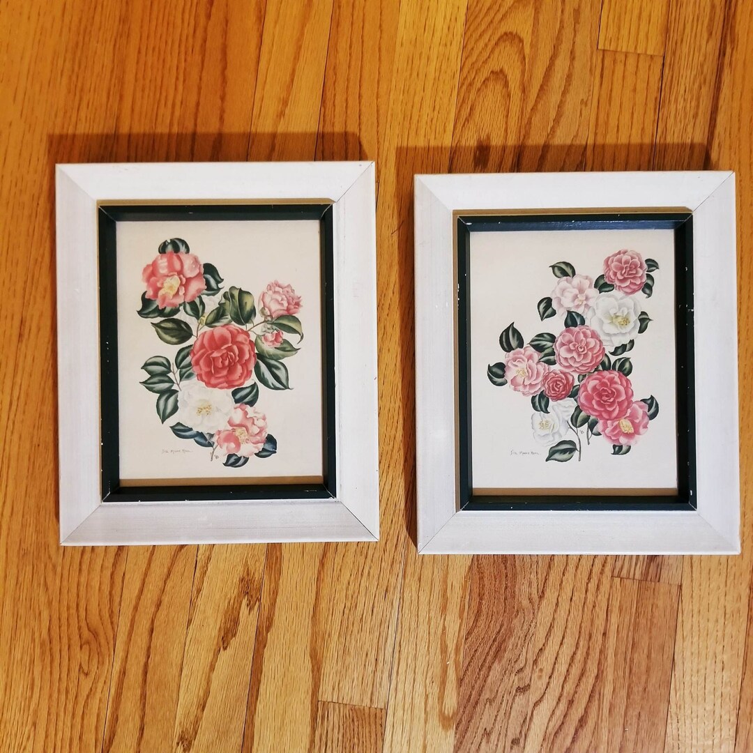 1960's Framed Floral Wall Art Pair! Authentic Art by Lila Moore Keen - Etsy