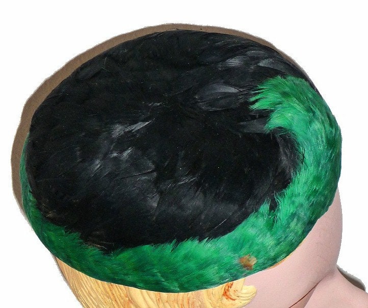 1950's Evening Feather Cap - Etsy
