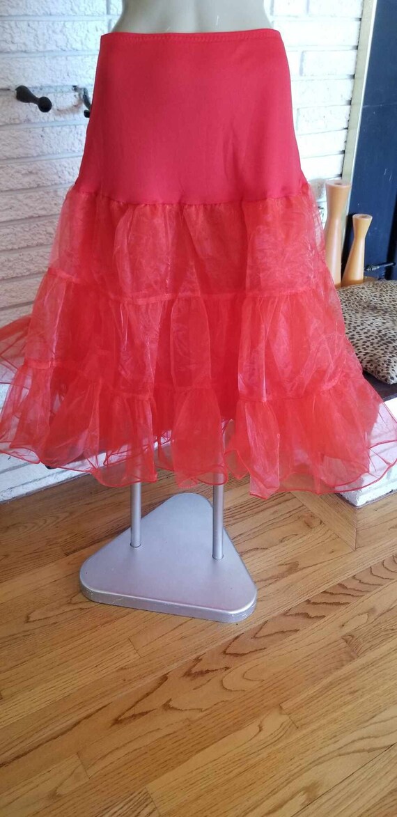 Retro Red Nylon 3 layer Crinoline! Perfect for Swing,… - Gem