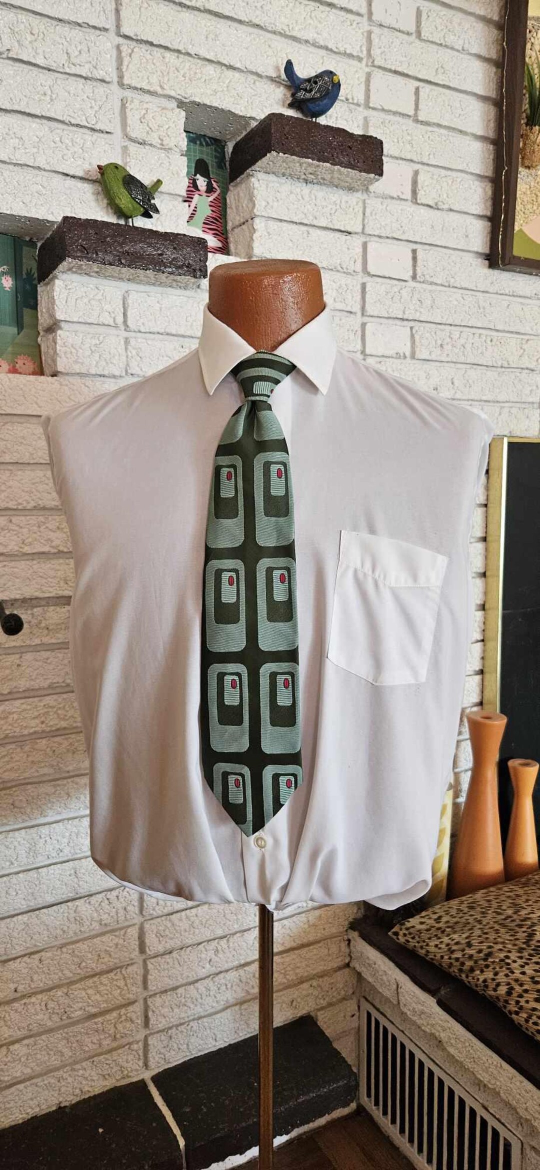 1970's Clip on Mid Century Green Tie! "snapper" - Etsy