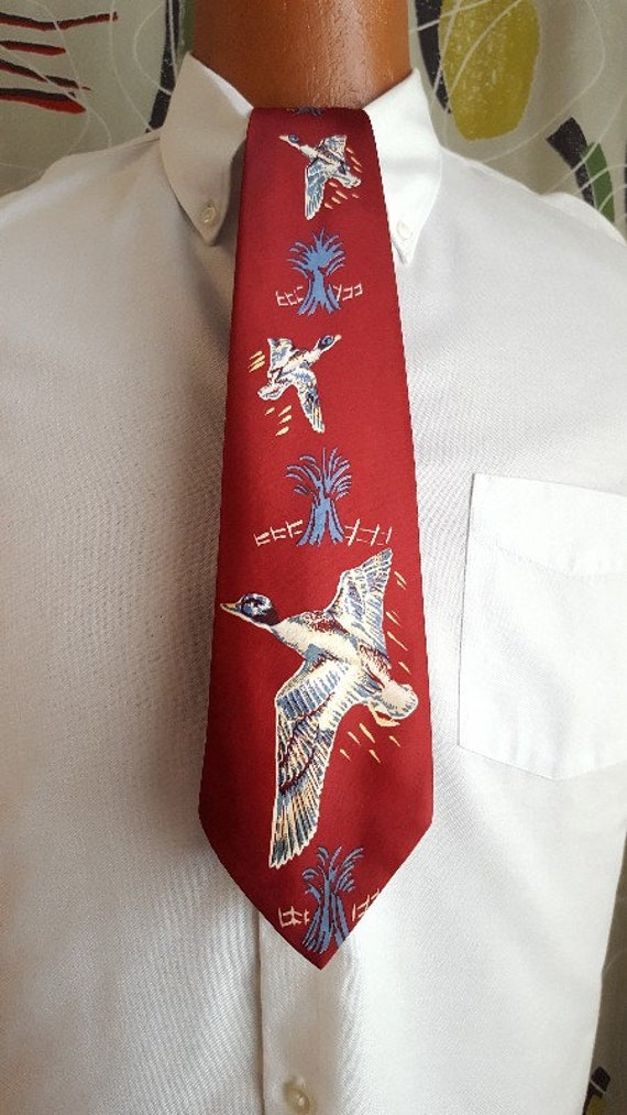 mallard duck tie vintage - Gem