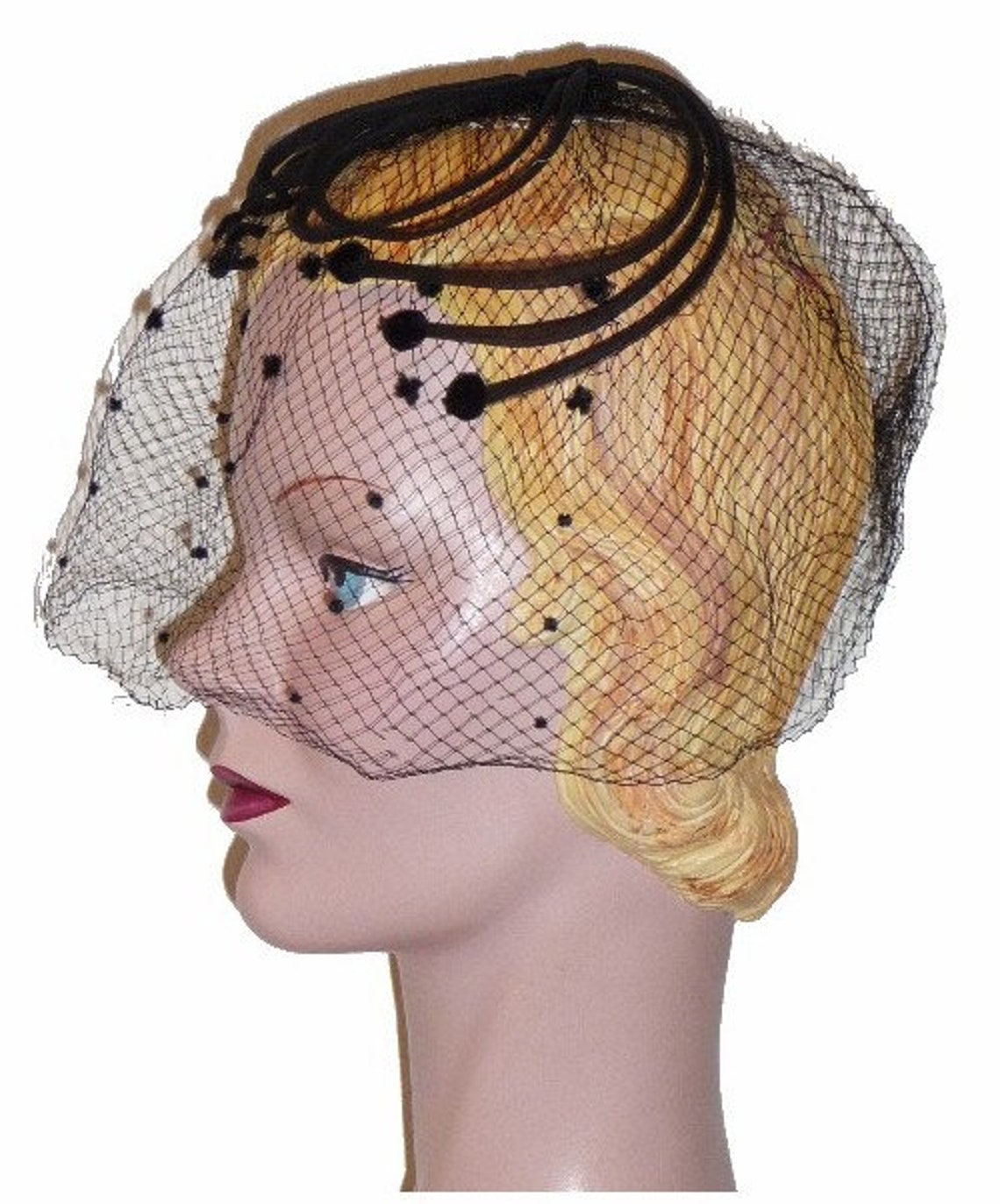 1950's Netted Cocktail Cap - Etsy