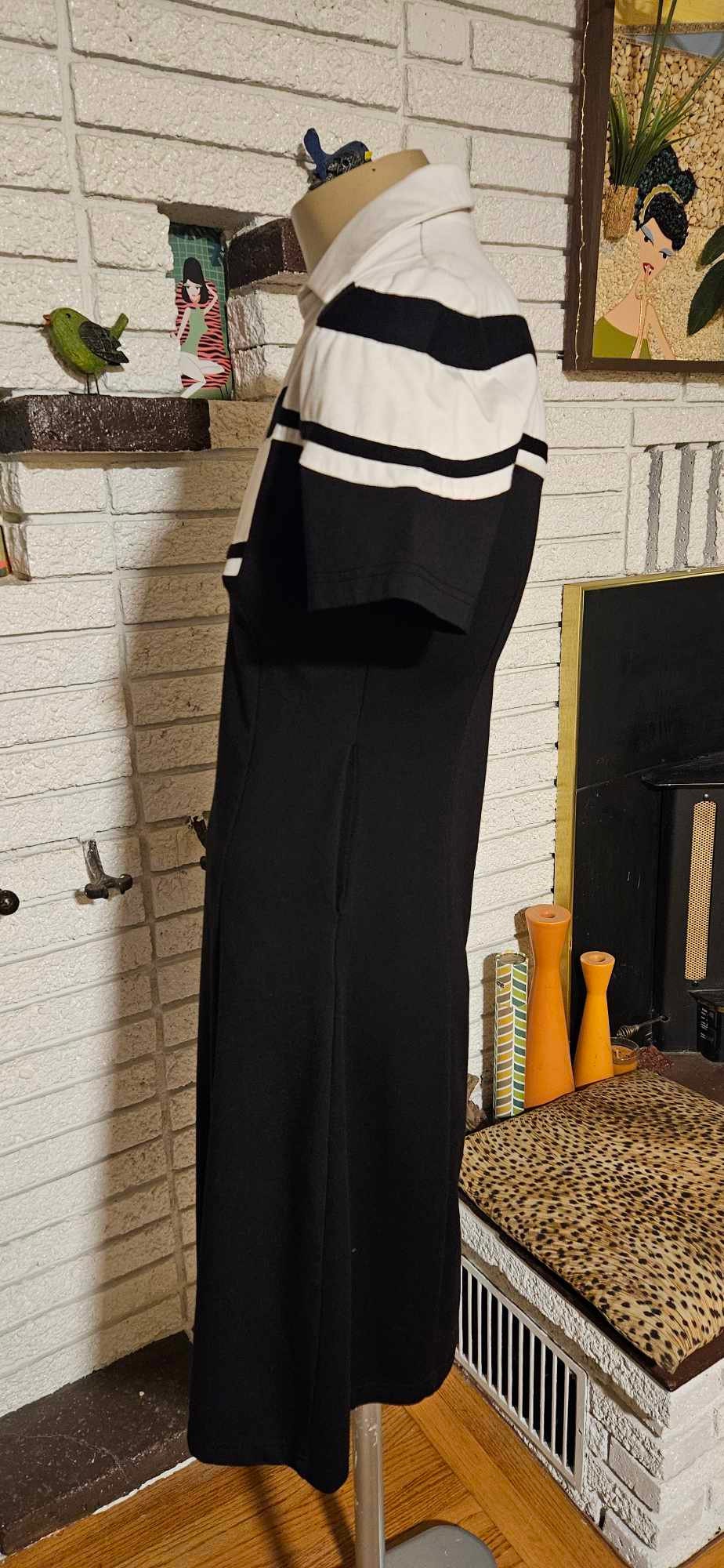 Retro Black and White Waitress Style Pull Over Dress Size 8/10 - Etsy