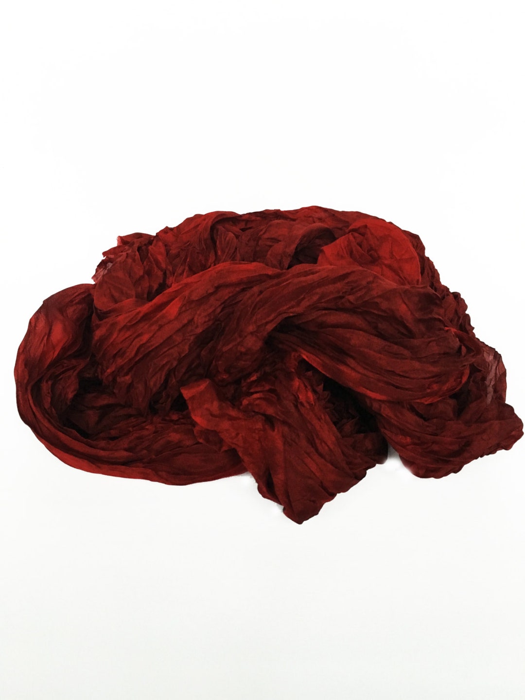 Red Silk Scarf - Ruby Brick - Different Shades of Red, Brick Red, Warm ...