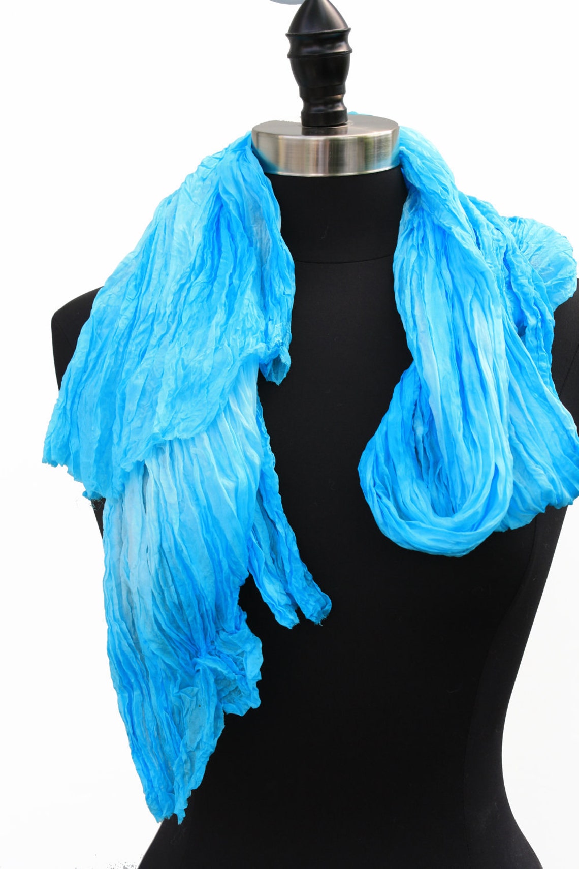 Turquoise Silk Scarf Deep Ocean Blue - Deep Blue, Light Blue, Turquoise ...