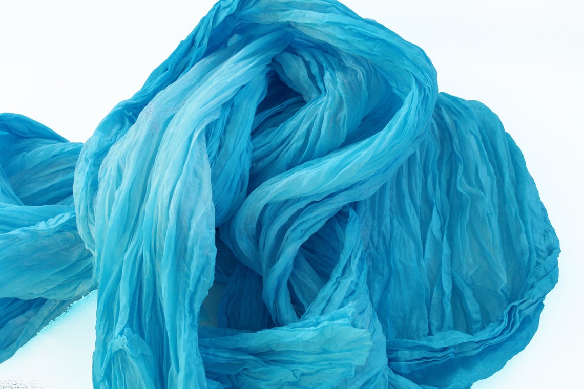 Turquoise Silk Scarf Deep Ocean Blue - Deep Blue, Light Blue, Turquoise ...