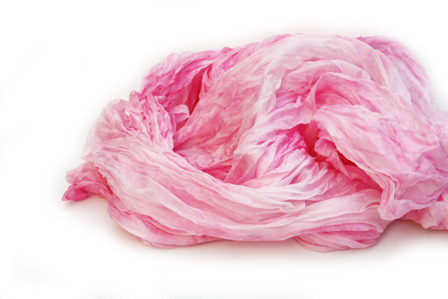 Pink Silk Scarf - Rose Bud - Valentine's Gift for Her, Pink, Light Pink ...