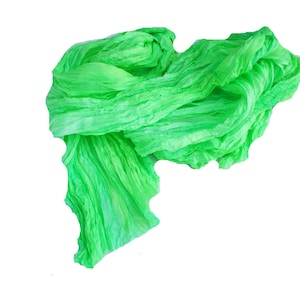 Green Silk Scarf Neon Grass - Kelly Green, Bright Green, Neon Green ...