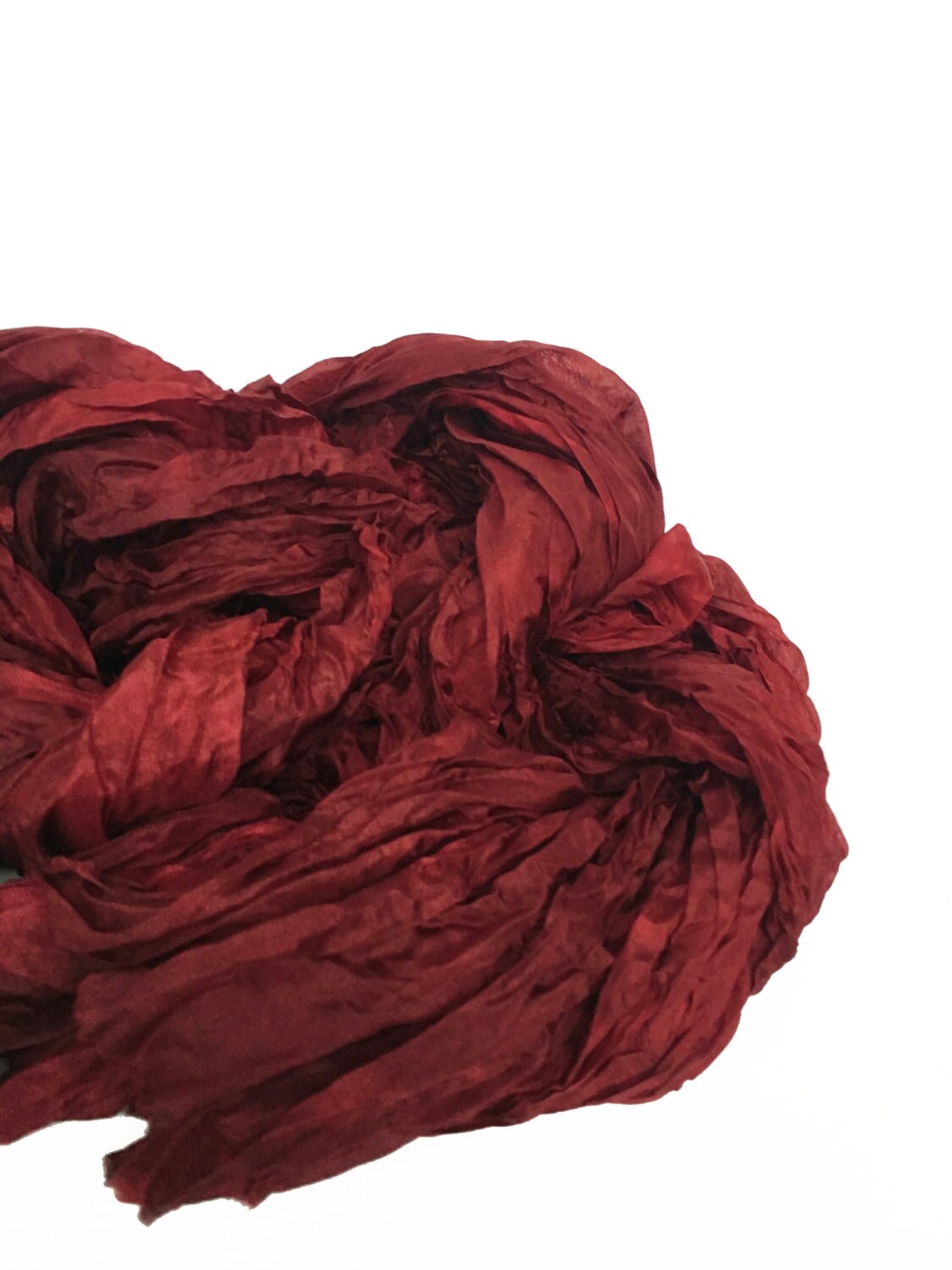 Red Silk Scarf - Ruby Brick - Different Shades of Red, Brick Red, Warm ...