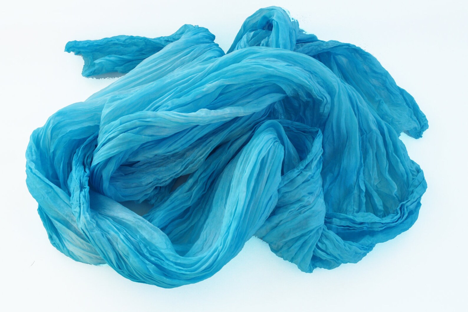 Turquoise Silk Scarf Deep Ocean Blue - Deep Blue, Light Blue, Turquoise ...