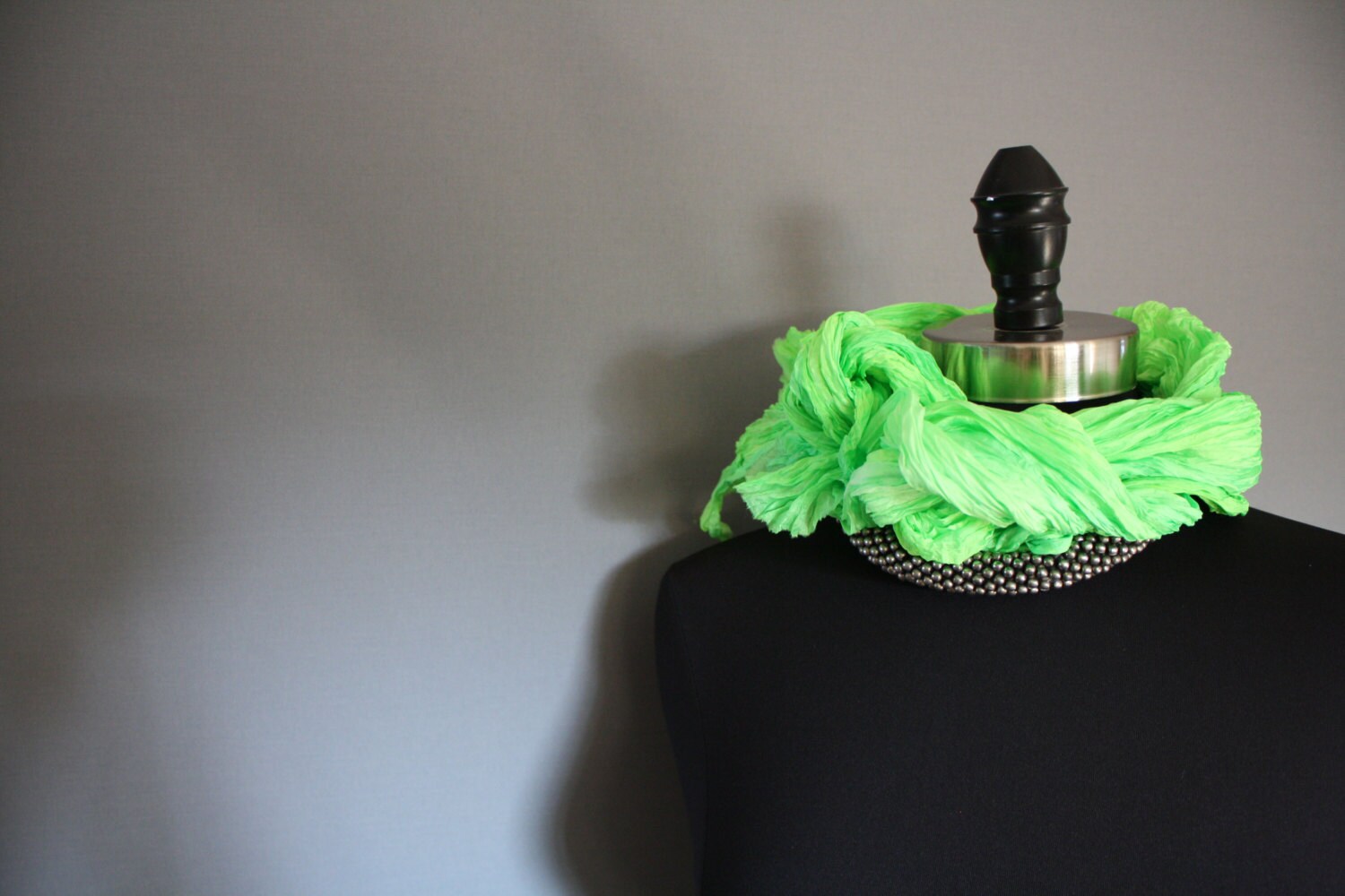 Green Silk Scarf Neon Grass - Kelly Green, Bright Green, Neon Green ...