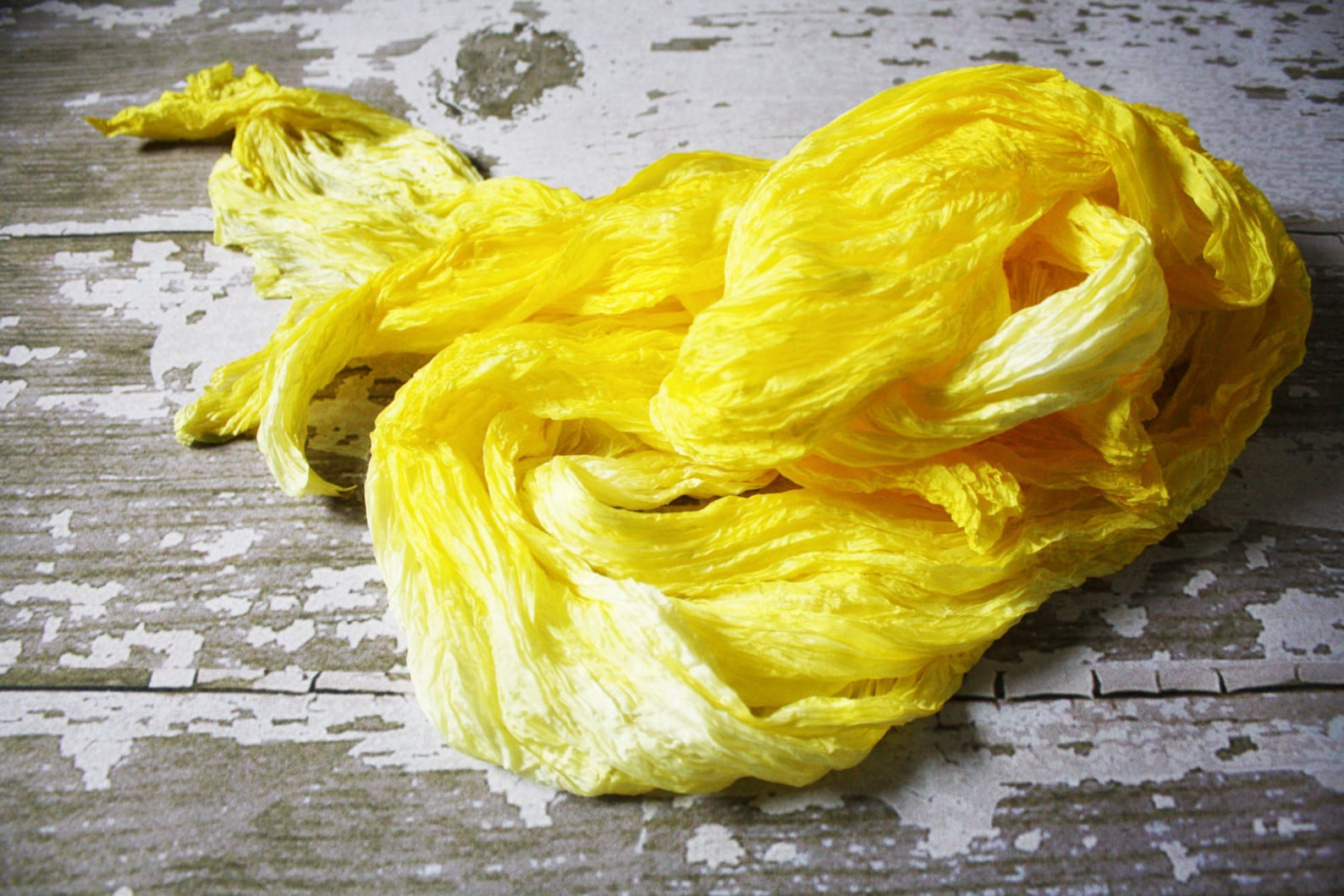 Sunshine Yellow - Bright Yellow Silk Scarf With Touch of Light Lemon ...
