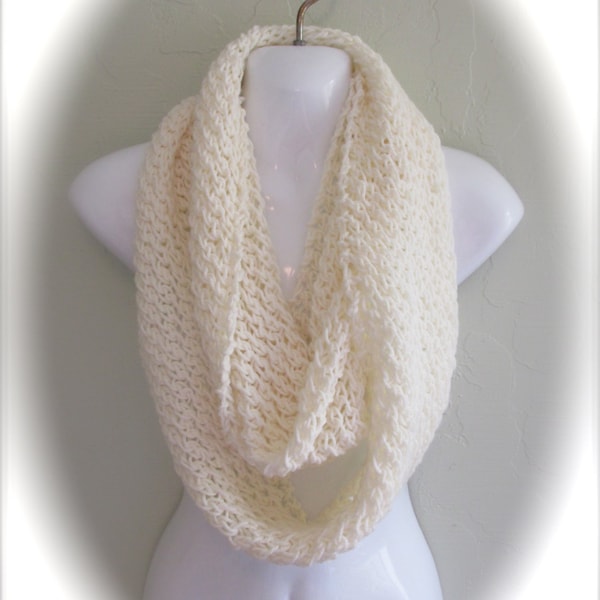 Knitted Scarf Cream - Etsy