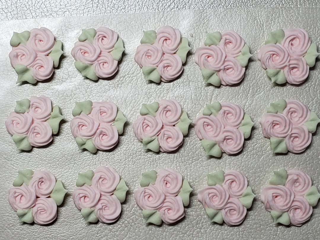 Royal Icing Flowers for Cookie Decorating Groups of 3 Swirl - Etsy