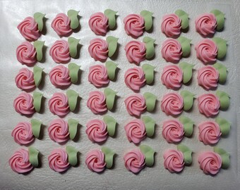 Pink Icing Flowers - Etsy