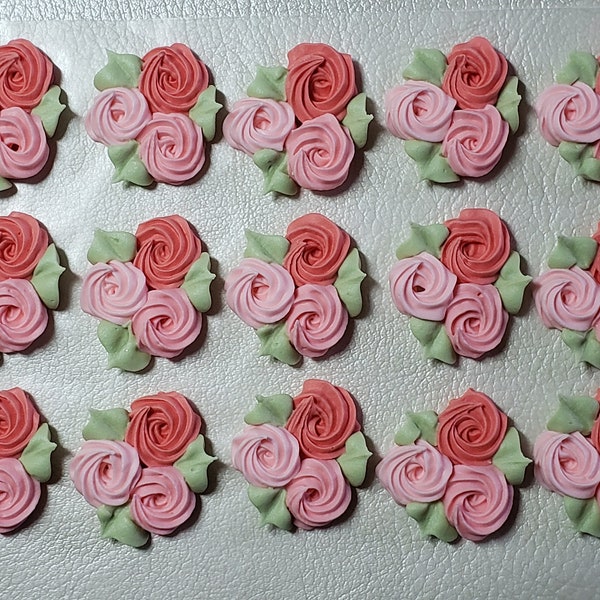 Pink Icing Flowers - Etsy