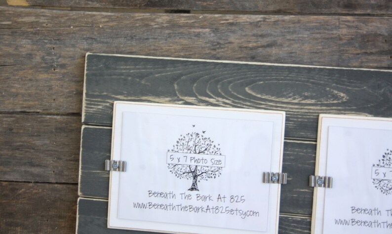 Picture Frame Triple 5x7 Distressed Wood Holds 3 5x7 | Etsy