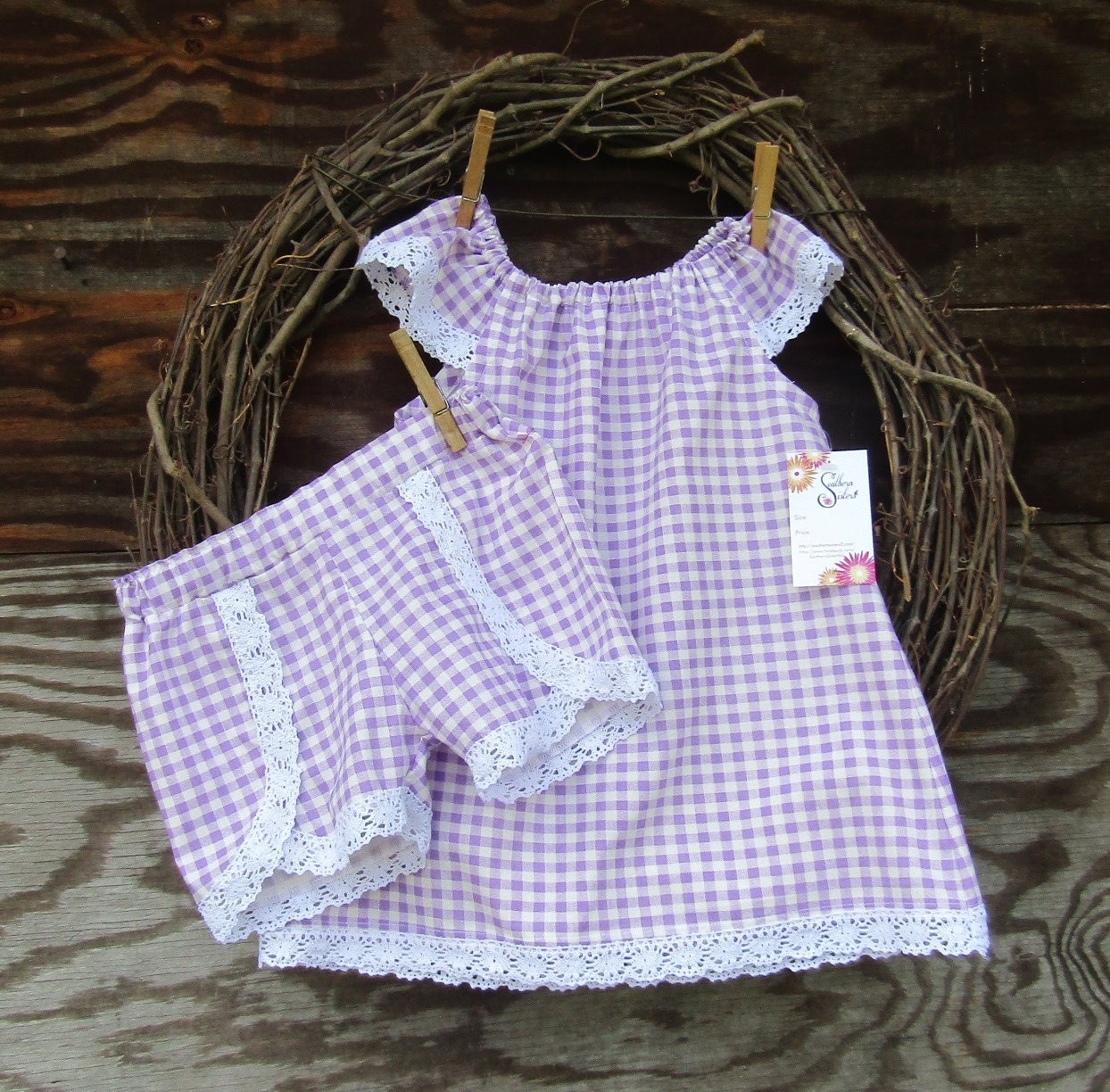 Girls Summer Short Set Purple Shorts with Top Girls | Etsy