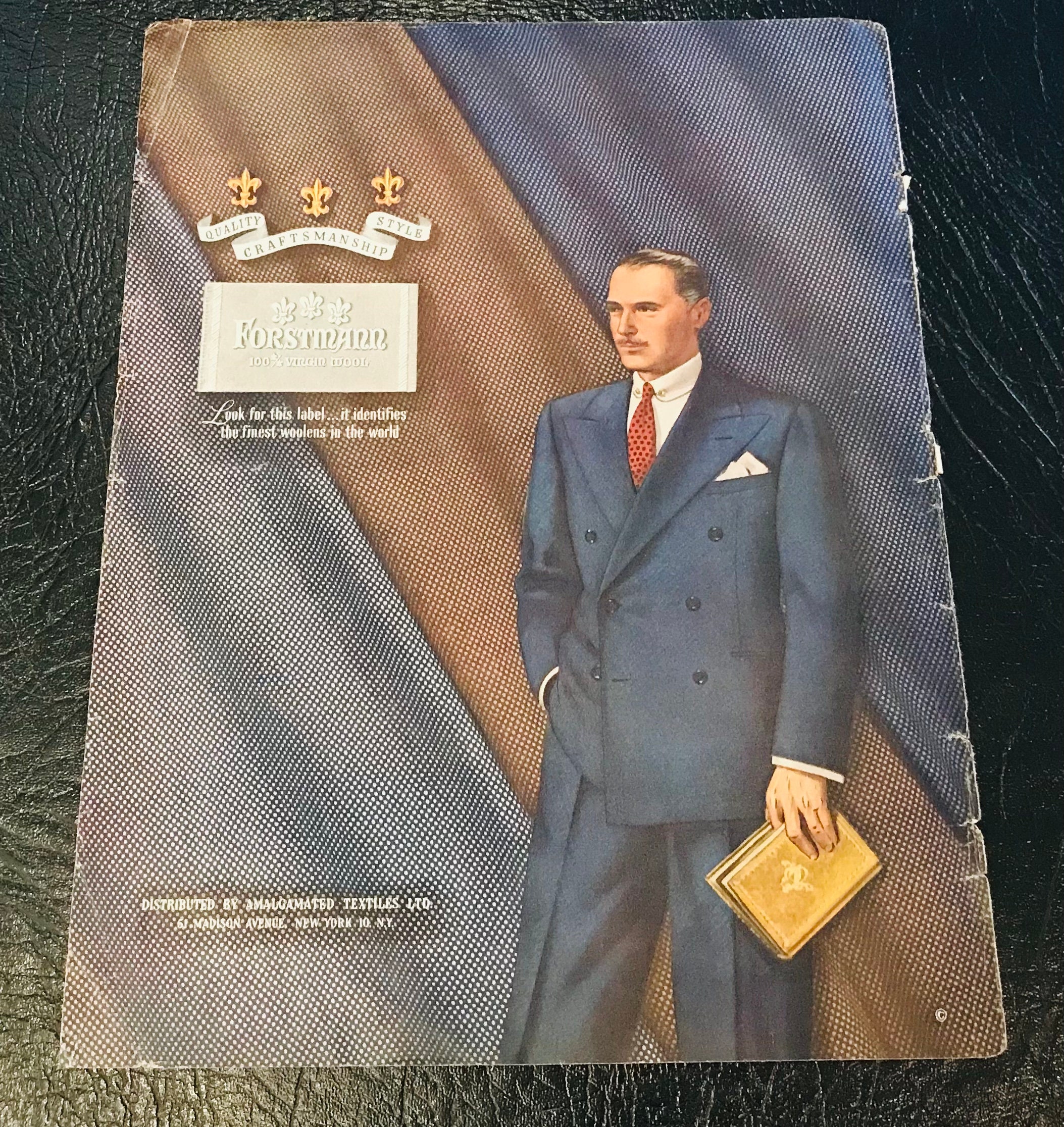 Vintage 1948 Forstmann Ad, Virgin Wool Mens Suit Fashion Clothing Life ...