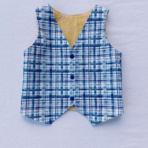 Plaid Easter Vest, Reversible Vest, Toddler Easter Outfit Boy, Baby ...