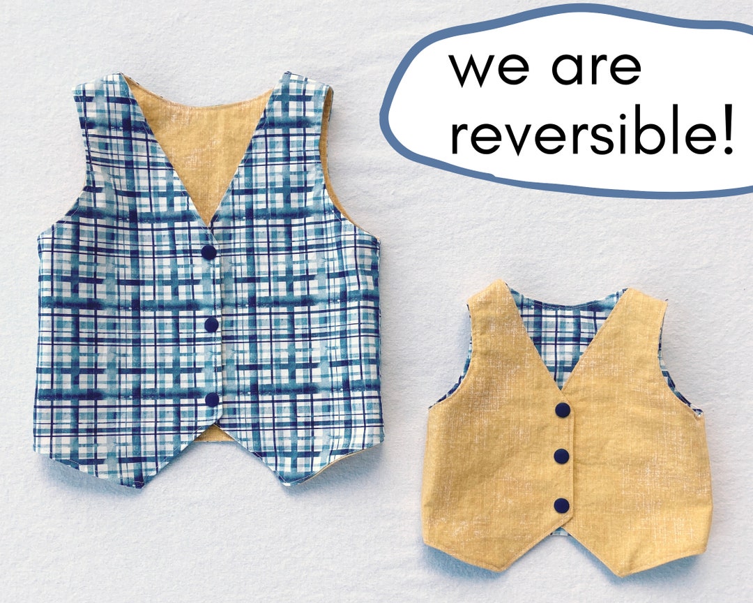 Plaid Easter Vest, Reversible Vest, Toddler Easter Outfit Boy, Baby ...