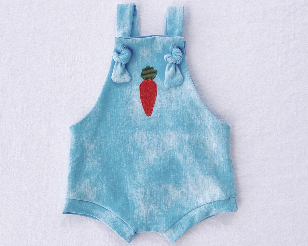 Easter Overalls, Knotted Overalls, Carrot Outfit, Easter Romper, Unisex ...