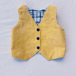 Plaid Easter Vest, Reversible Vest, Toddler Easter Outfit Boy, Baby ...