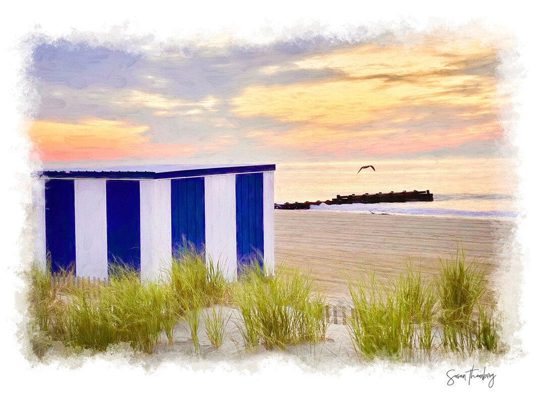 Rehoboth Beach Art Print - Sunrise Jetty by Susan Thornberg - Etsy